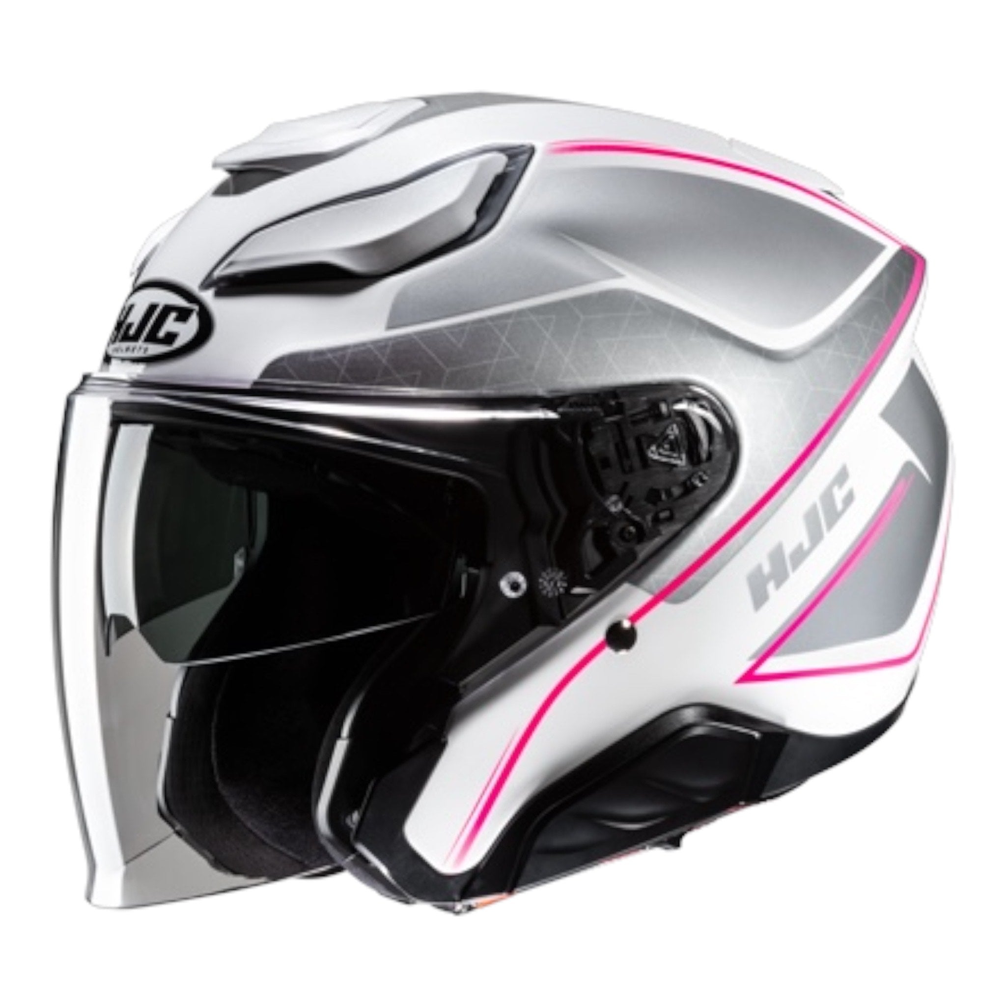 Casque HJC F31 blanc gris rose mc8 – SIB.moto